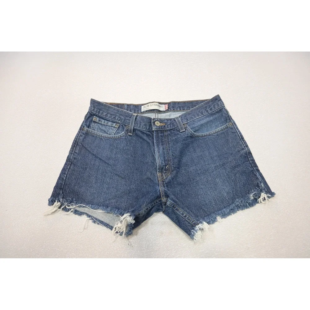Levi's | Shorts | Levis 54 Denim Jean Shorts Mens 33 Blue Slim Straight ...